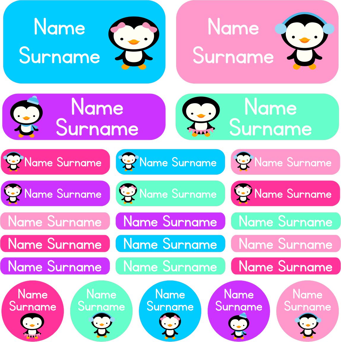 Penguins Labels – Stickit Designs