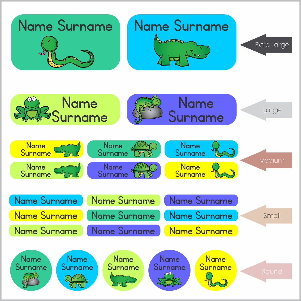 Green Creatures Additional Labels – Stickit Designs