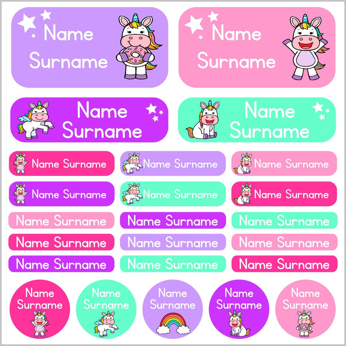 Unicorns Labels – Stickit Designs