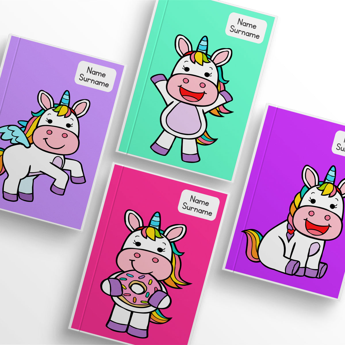 Unicorns Book Front Covers – Stickit Designs