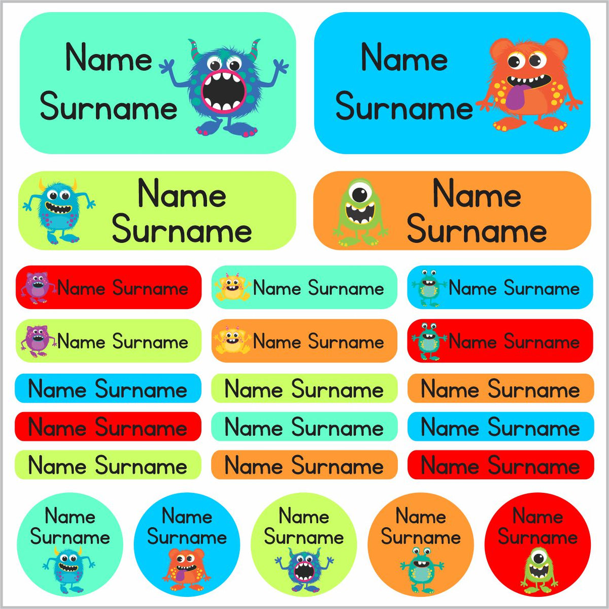 Silly Monsters Labels – Stickit Designs