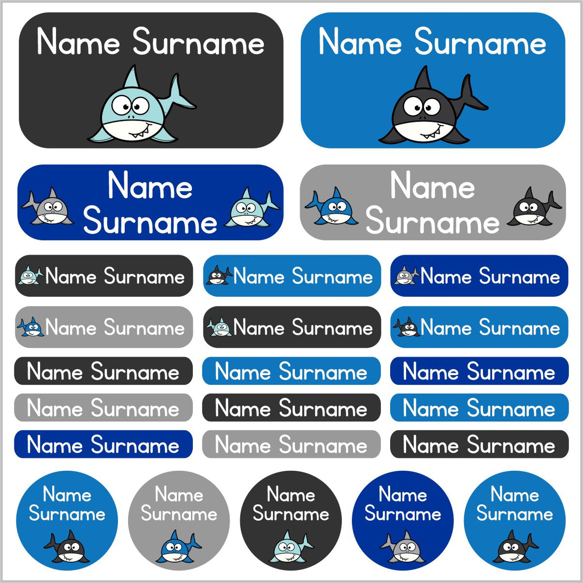 Sharks Labels – Stickit Designs