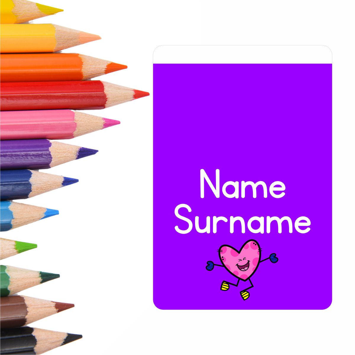 Happy Hearts Wrap-Around Pencil Labels – Stickit Designs