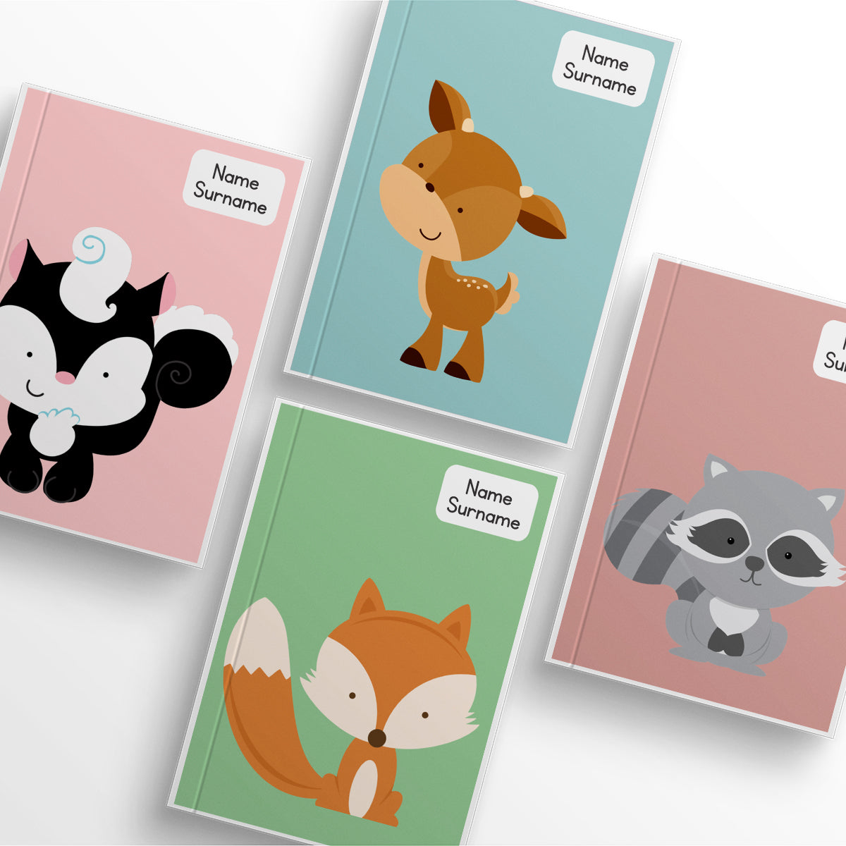 Woodland Animals Book Front Covers – Stickit Designs