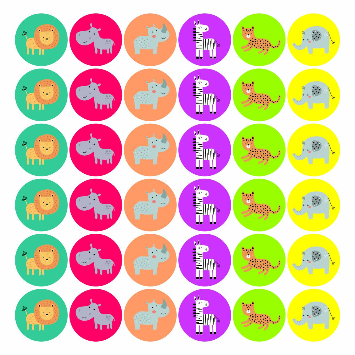 Medium Safari Animal Stickers – Stickit Designs