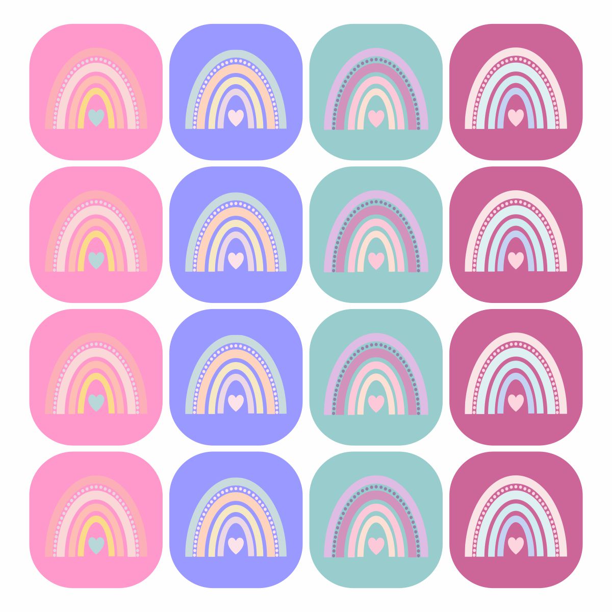 Extra Large Boho Rainbow Stickers – Stickit Designs