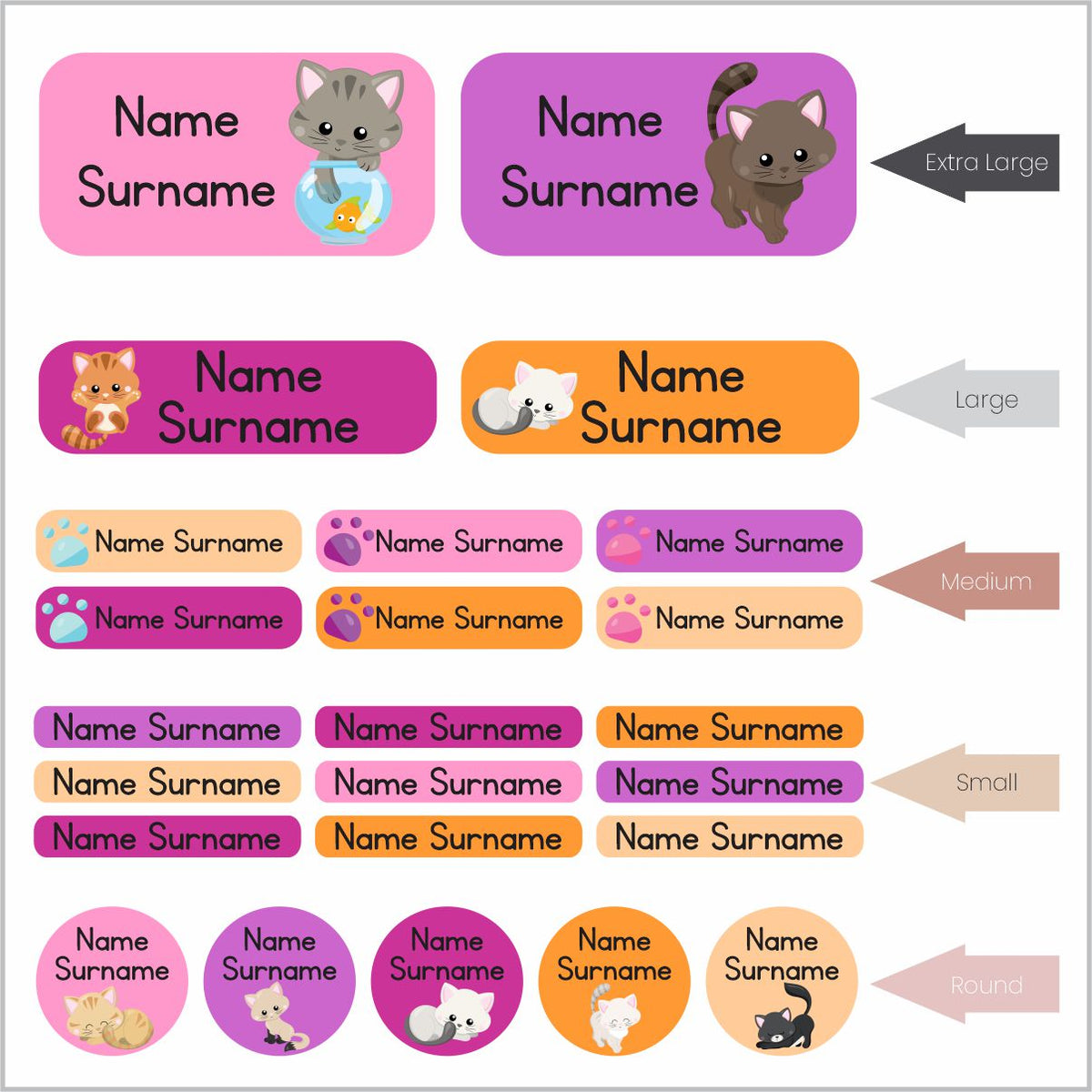 Kittens Additional Labels – Stickit Designs