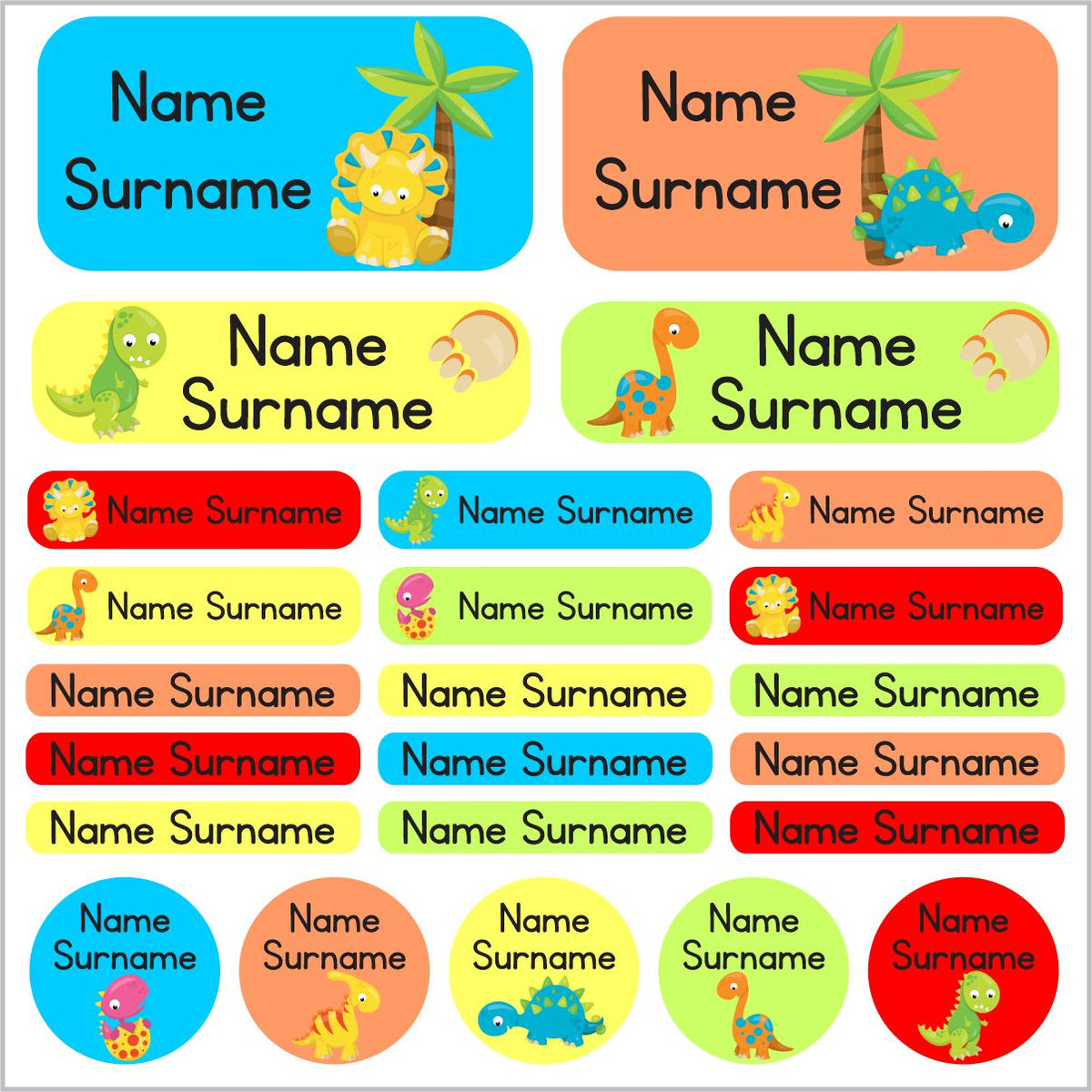 Dinosaurs Labels – Stickit Designs