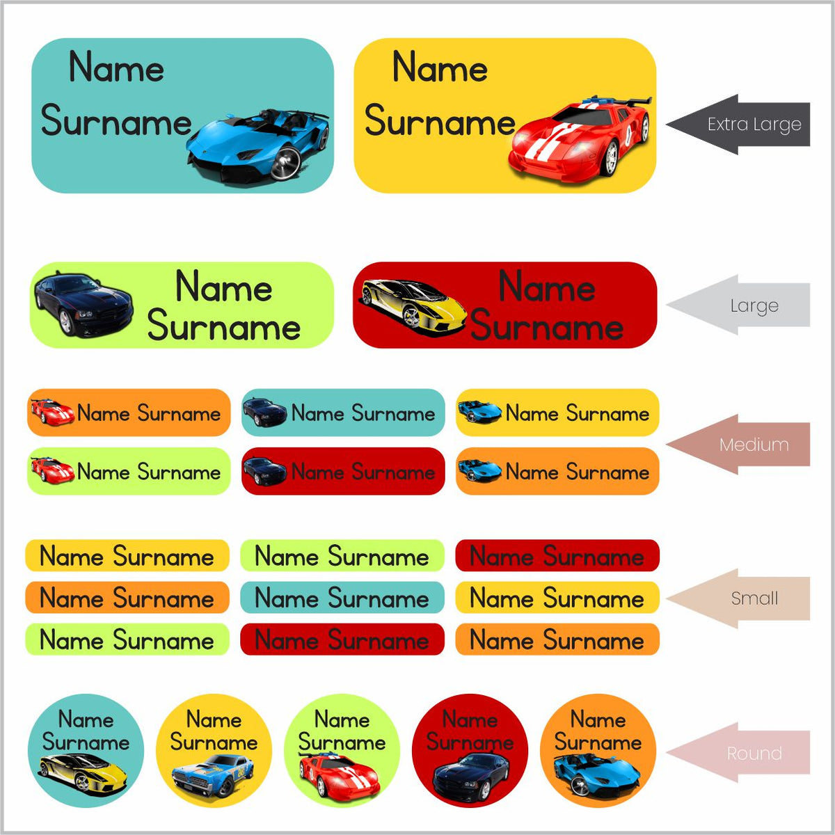 Hotwheels Additional Labels – Stickit Designs