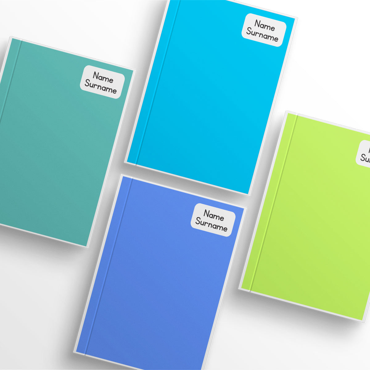 Blue and Green Book Front Covers – Stickit Designs