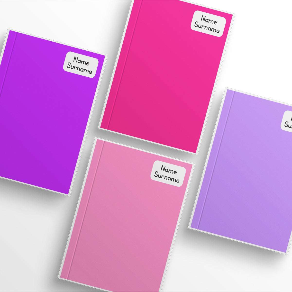 Pink and Purple Book Front Covers – Stickit Designs