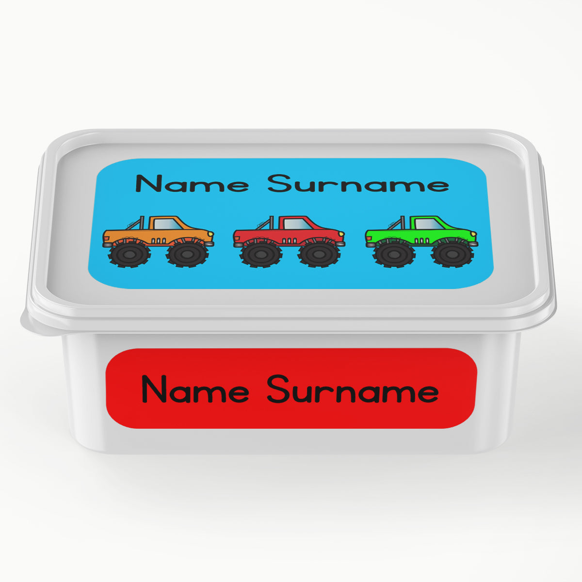 Monster Trucks Ice Cream Tub Labels – Stickit Designs