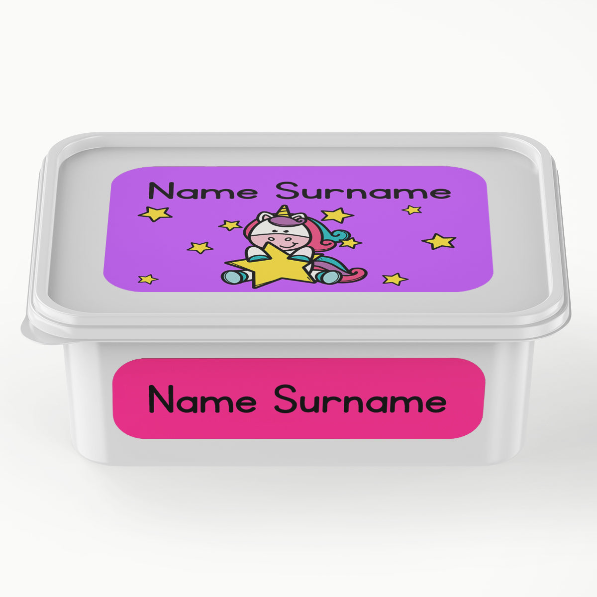 Rainbows and Unicorns Ice Cream Tub Labels – Stickit Designs