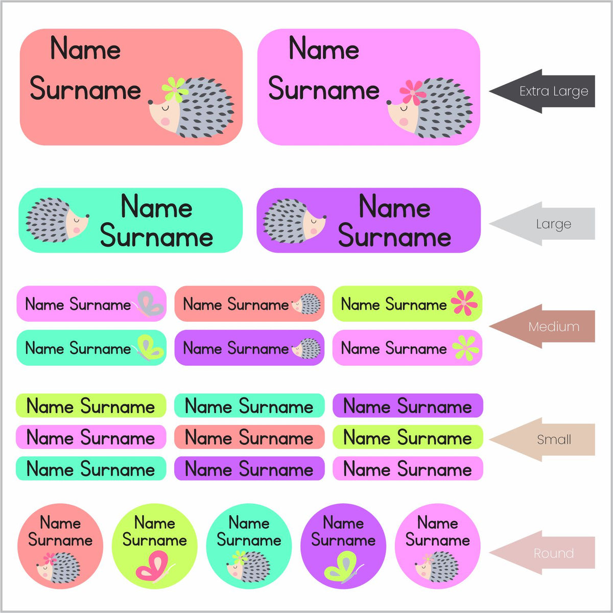 Hedgehogs Additional Labels – Stickit Designs