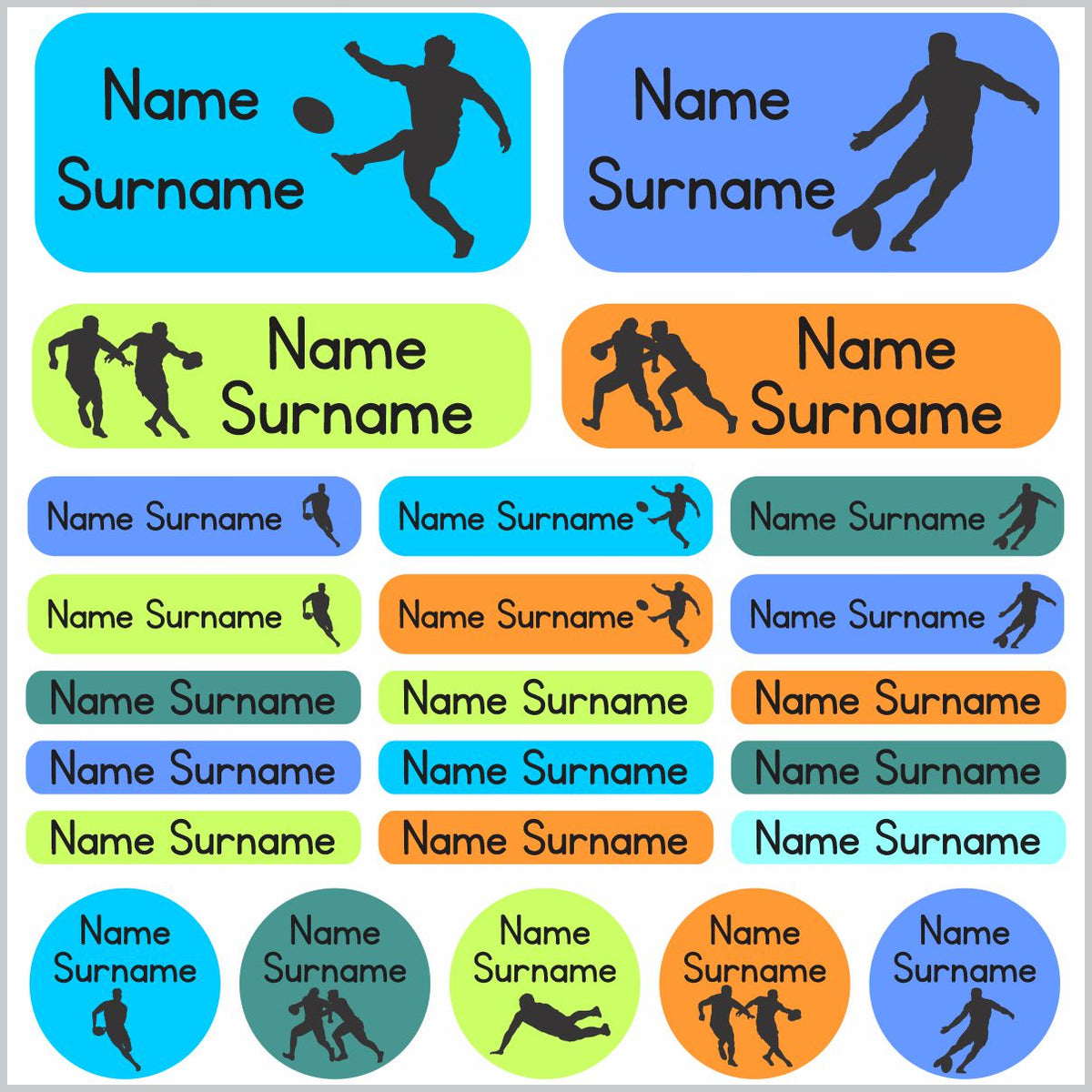 Rugby Labels – Stickit Designs