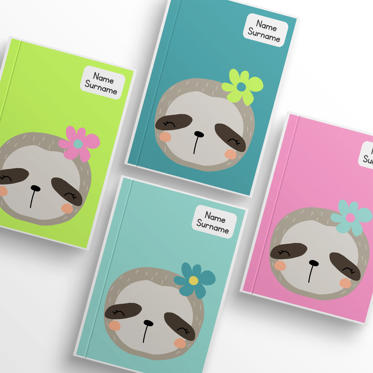 Sloths Book Front Covers – Stickit Designs