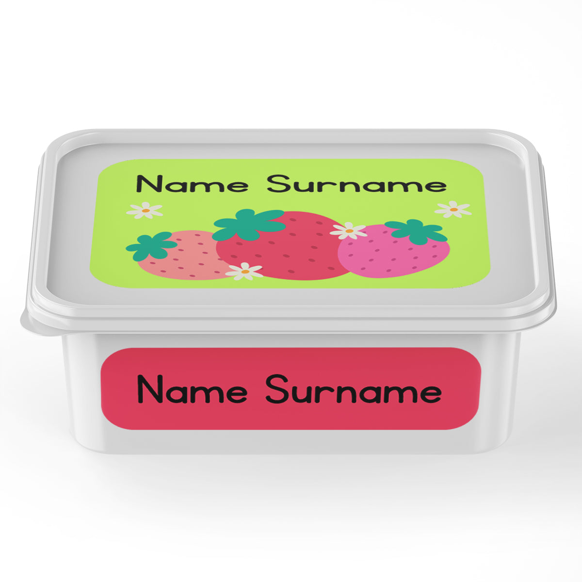 Strawberries and Daisies Ice Cream Tub Labels – Stickit Designs