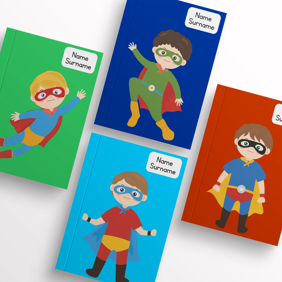 Superheroes Book Front Covers – Stickit Designs