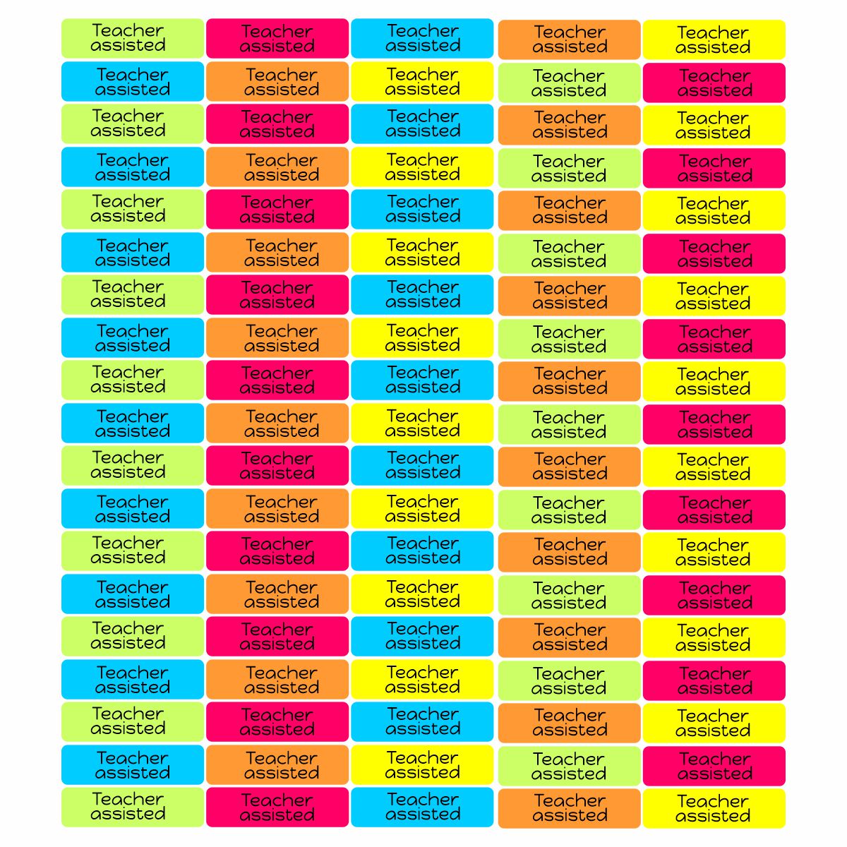 Teacher Assisted Stickers (Various Languages) – Stickit Designs