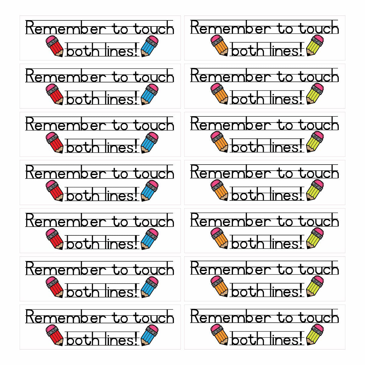 Touch the Lines Stickers (Various Languages) – Stickit Designs