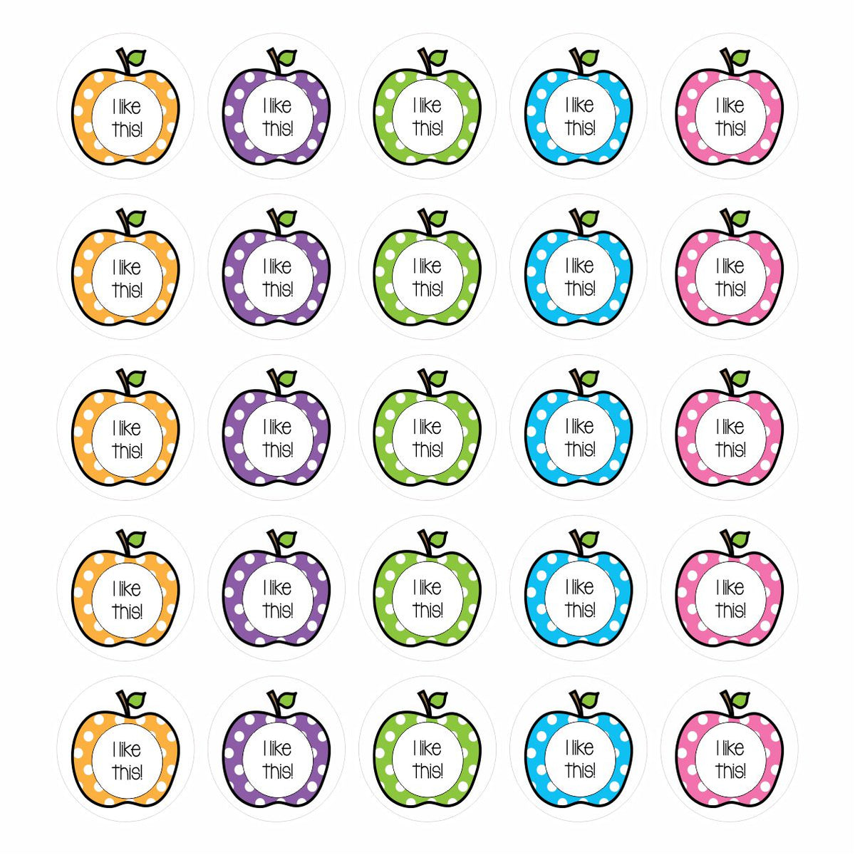 Large Apple Stickers (Various Languages) – Stickit Designs