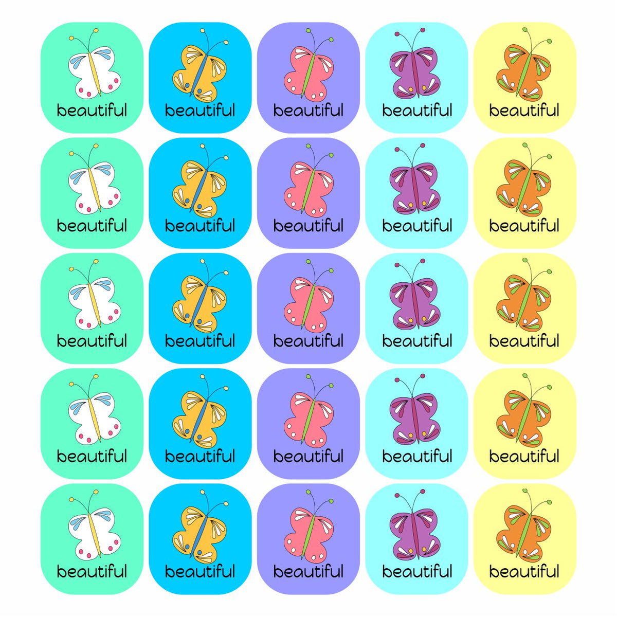 Large Butterfly Stickers (Various Languages) – Stickit Designs
