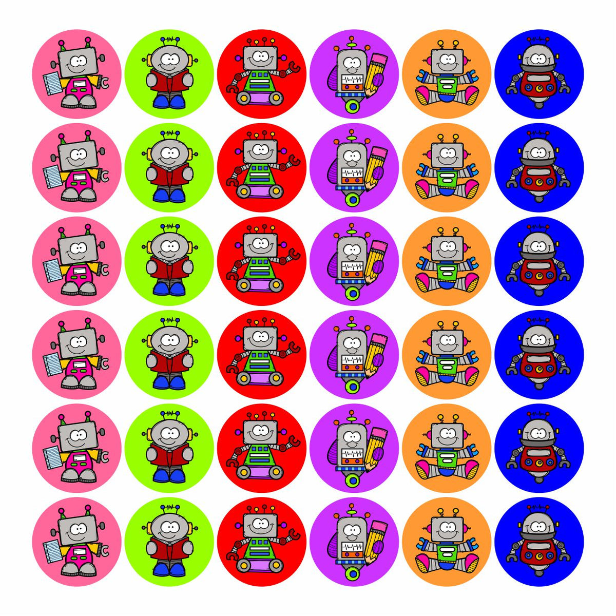 Medium Robot Stickers – Stickit Designs