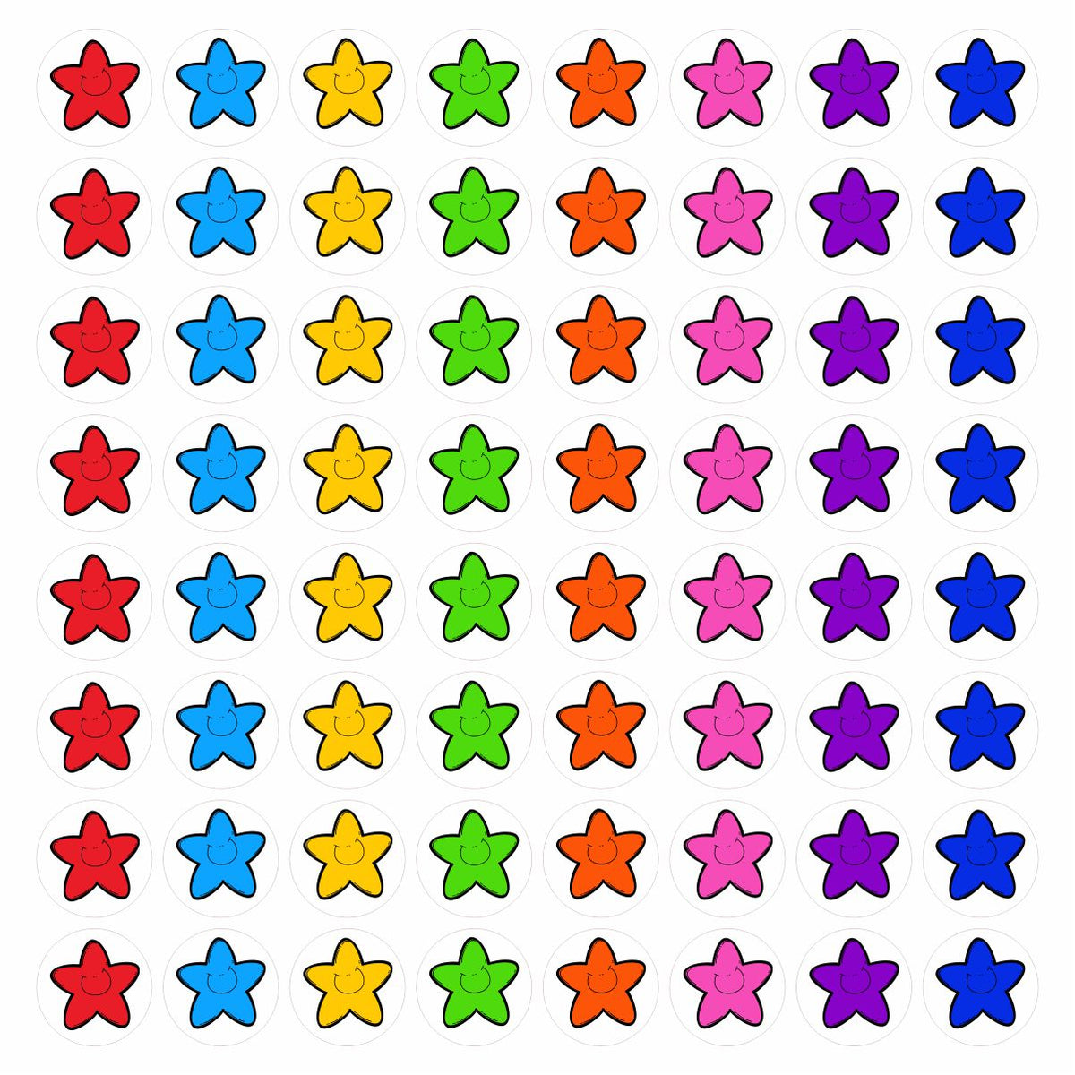 Small Smiley Star Stickers – Stickit Designs