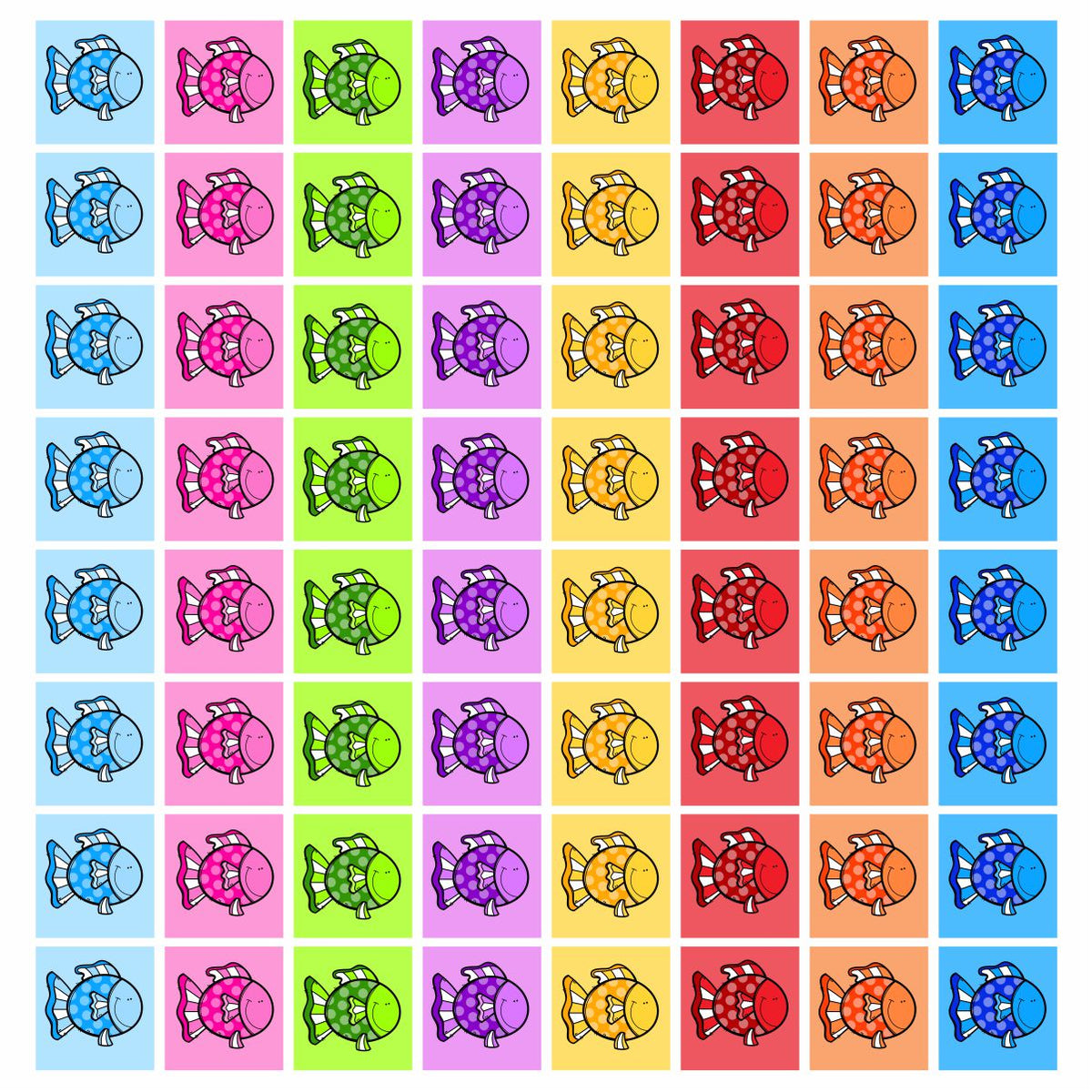 Small Dotty Fish Stickers – Stickit Designs