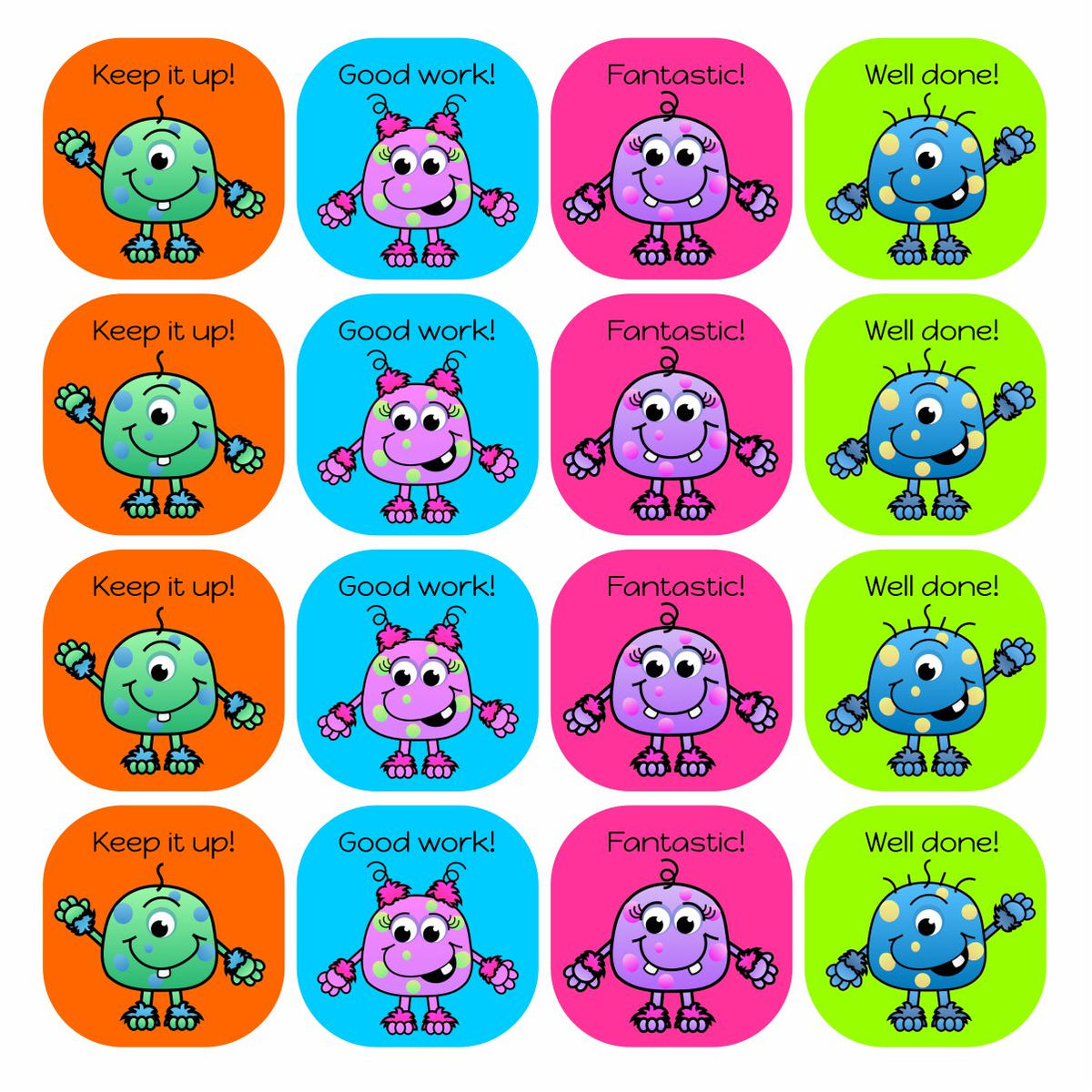 Extra Large Monster Stickers (Various Languages) – Stickit Designs