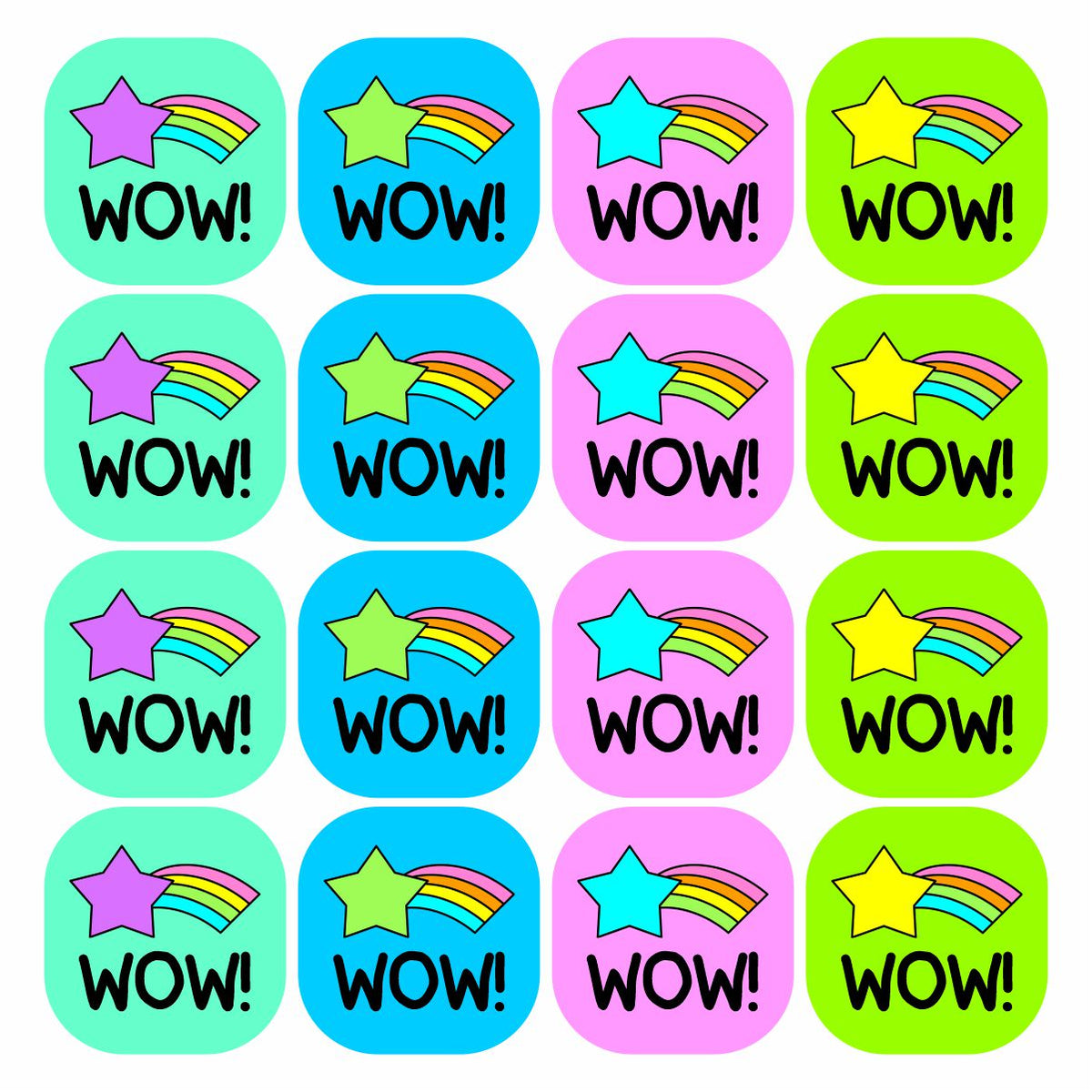 Extra Large Wow Star Stickers – Stickit Designs